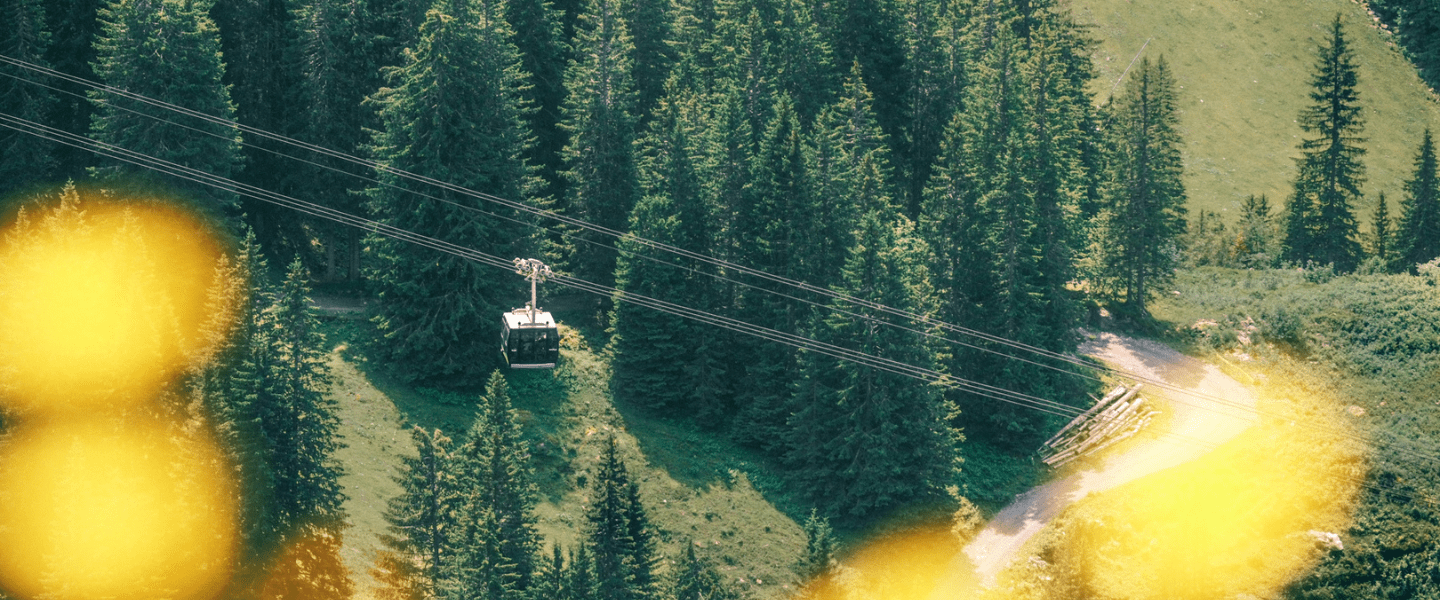 Prodains cable car Morzine to Avoriaz : Prodains express cable car ...